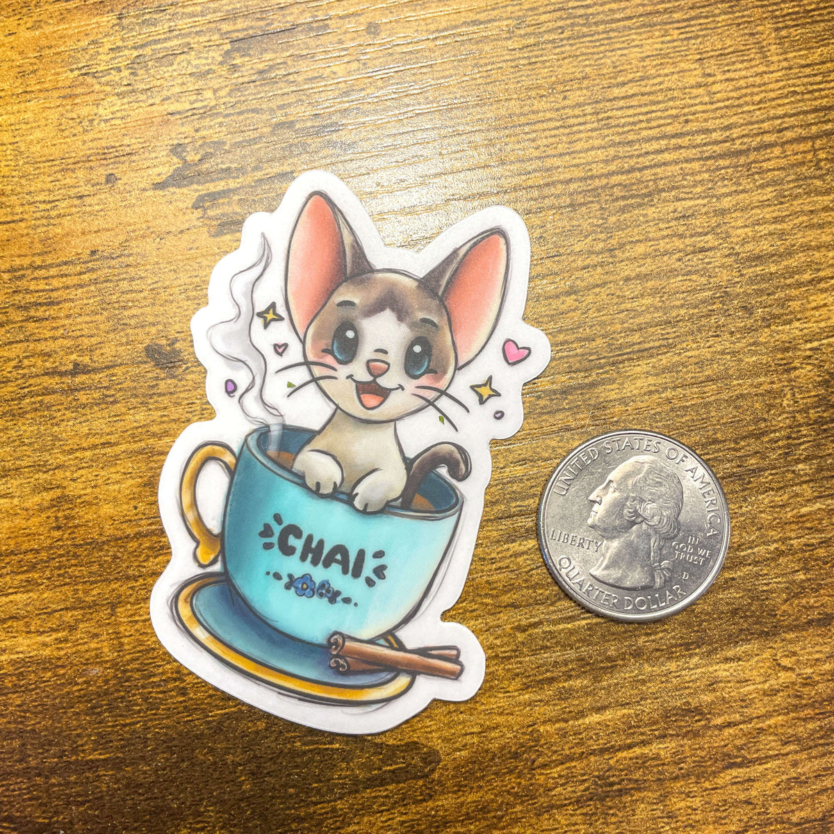 Kitty Chai Vinyl Sticker – Kathlene's Creations
